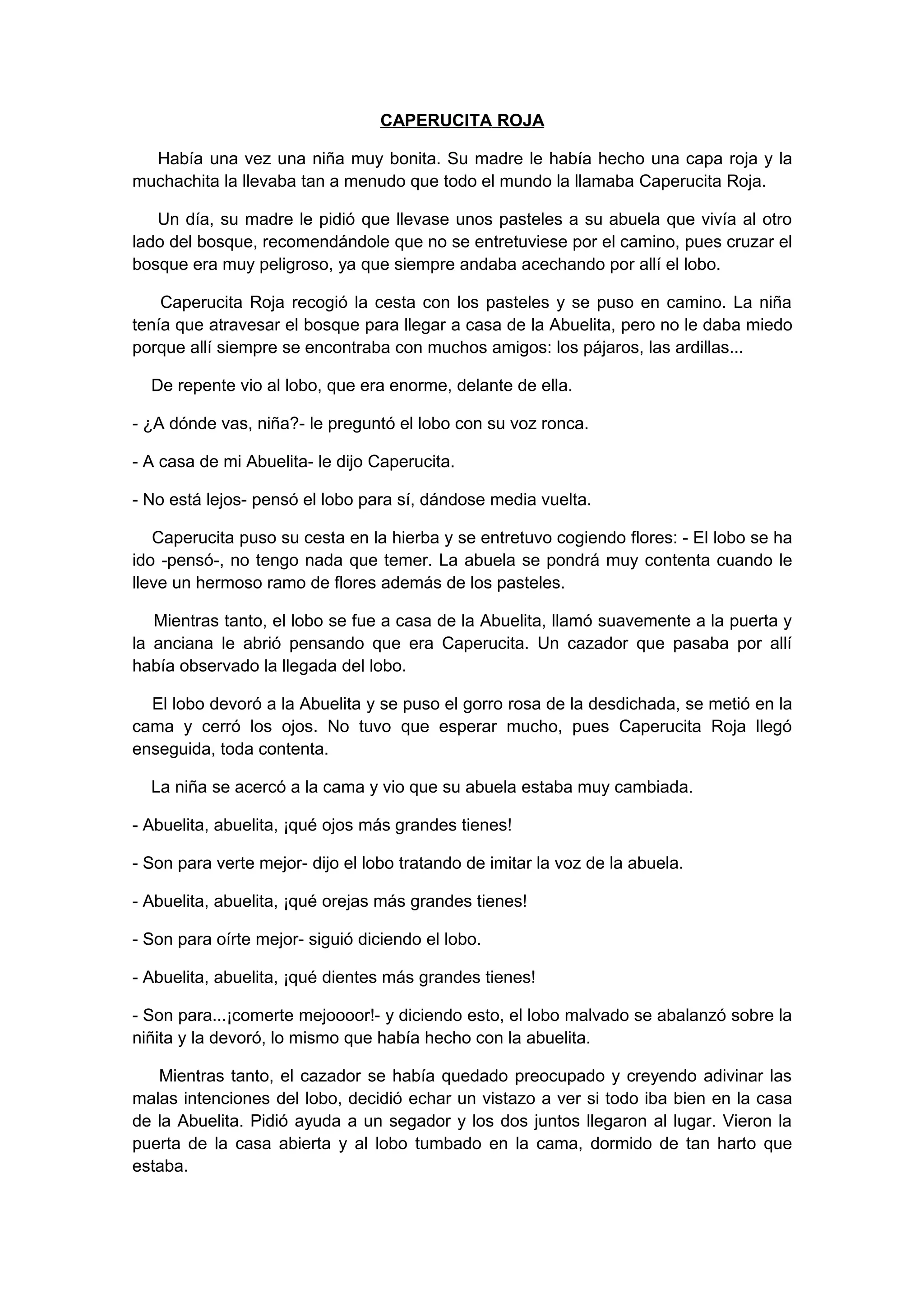 Caperucita roja | DOC