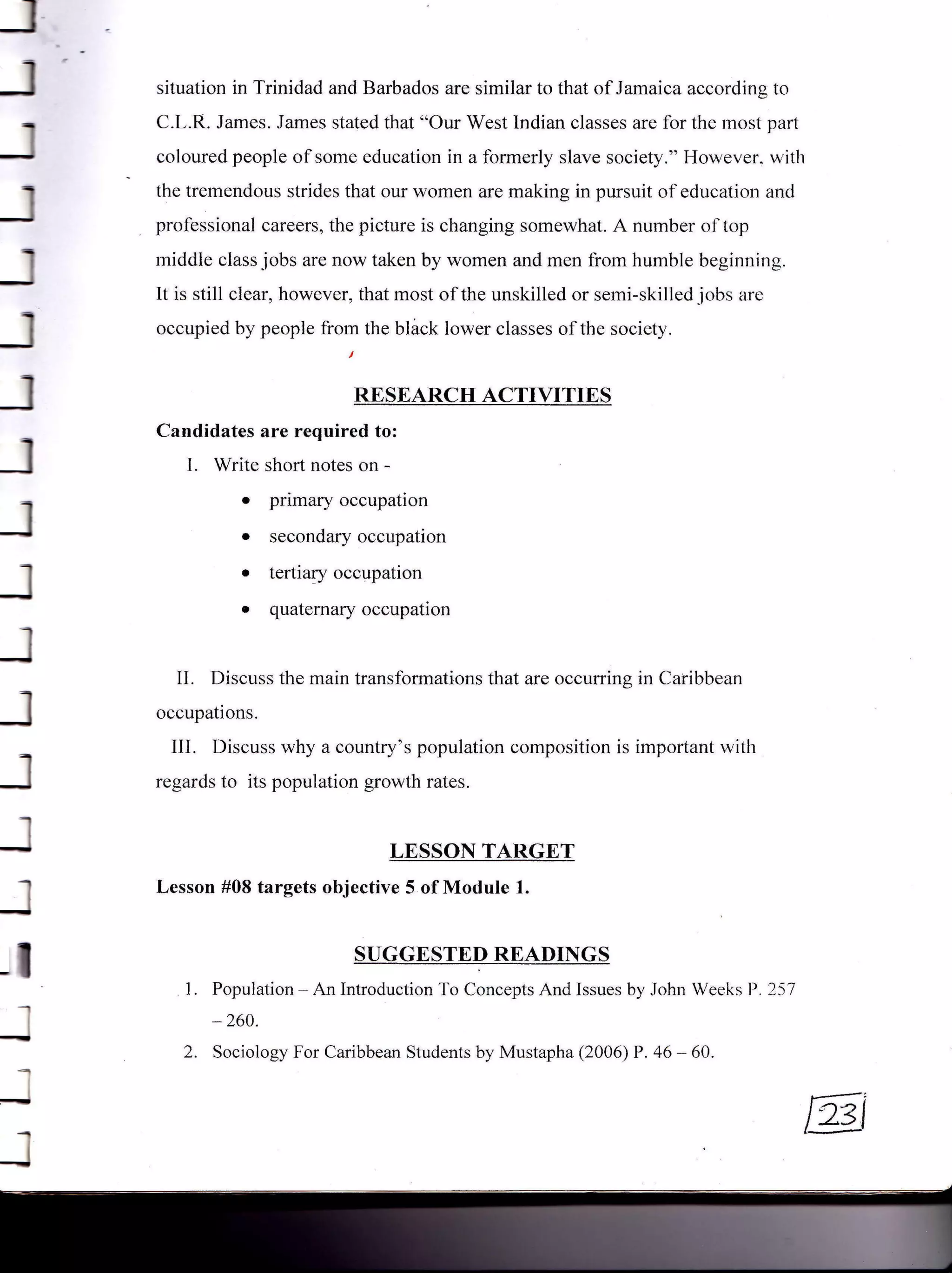 Cape Sociology Unit 2 Study Guide | PDF