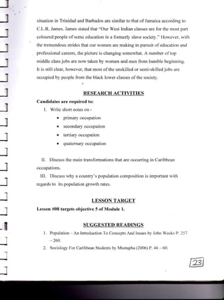 Cape Sociology Unit 2 Study Guide | PDF