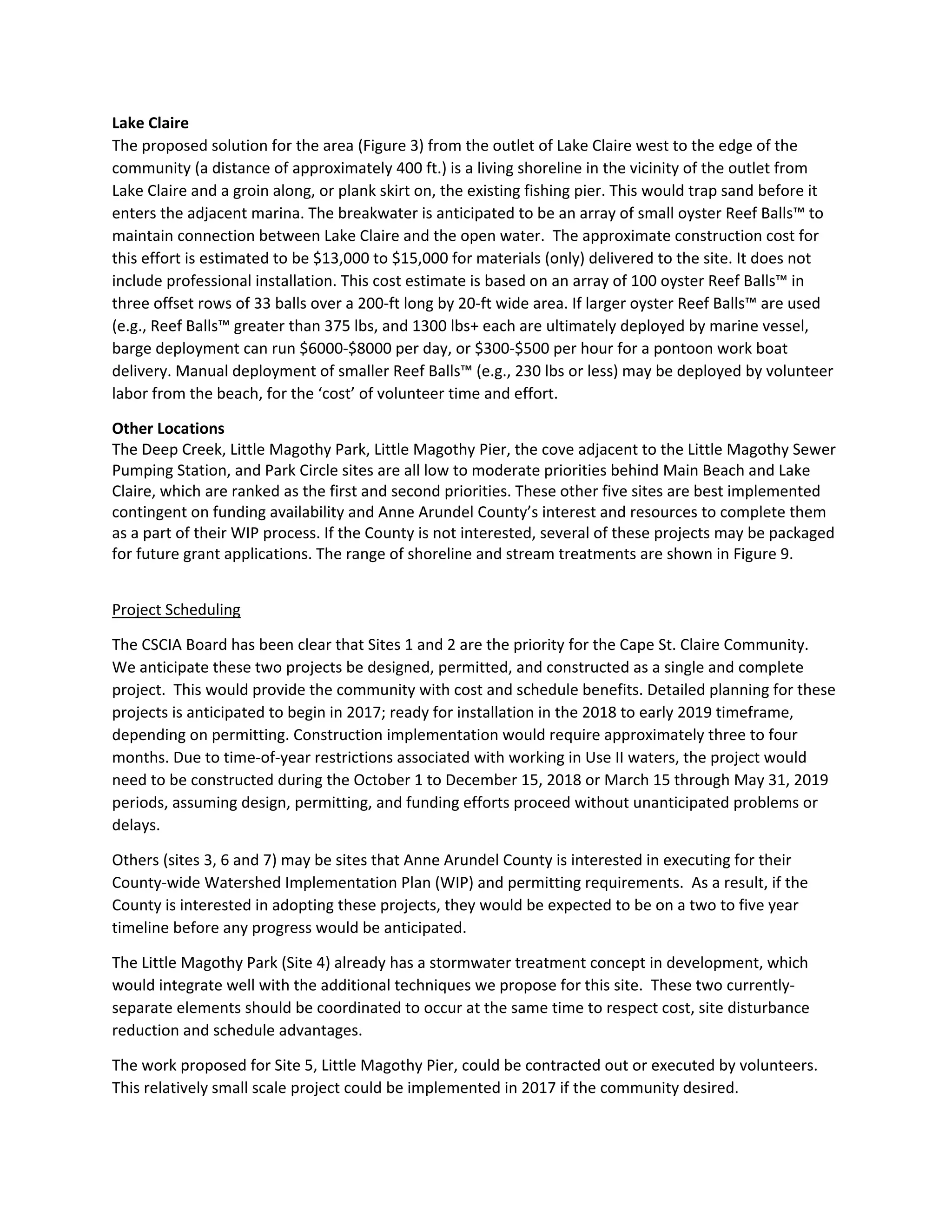 Cape st claire technical memo final draft with figures | PDF