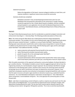 Cape st claire technical memo final draft with figures | PDF