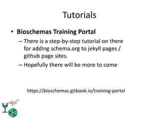 Bioschemas Workshop | PPT
