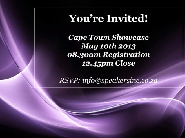 Cape town showcase invite | PPT
