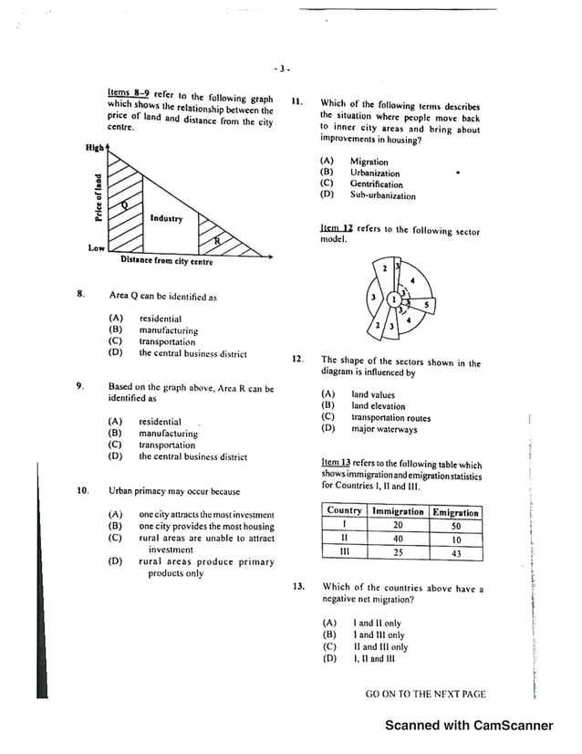 CAPE GEOGRAPHY UNIT 1 PAST PAPER - 2017 | PDF