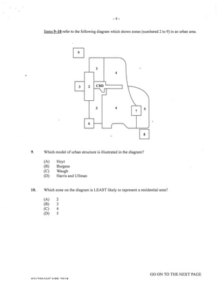 CAPE GEOGRAPHY UNIT 1 PAST PAPER - 2018 | PDF