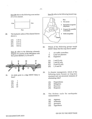 CAPE GEOGRAPHY UNIT 1 PAST PAPER - 2018 | PDF