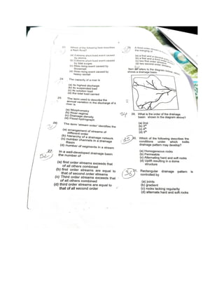 Practice multiple choice past paper for CAPE UNIT 1 Geography-2010 | PDF