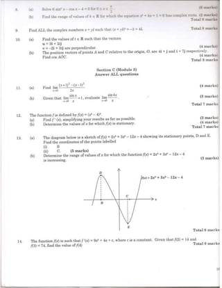 Cape pure math unit 1 past papers | DOCX