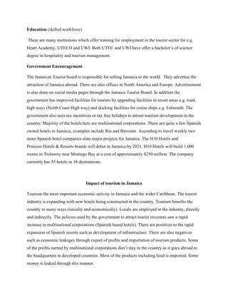 Cape GEOGRAPHY UNIT 2 - MODULE 2 - TOURISM | PDF