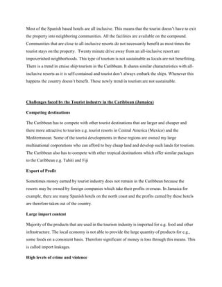 Cape GEOGRAPHY UNIT 2 - MODULE 2 - TOURISM | PDF