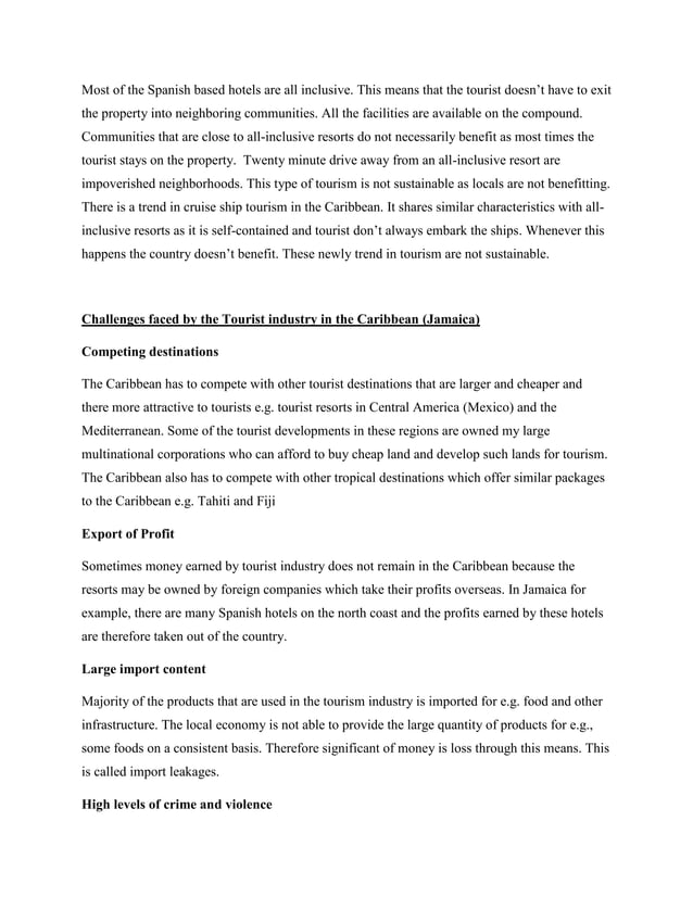 Cape GEOGRAPHY UNIT 2 - MODULE 2 - TOURISM | PDF | Travel Locations ...