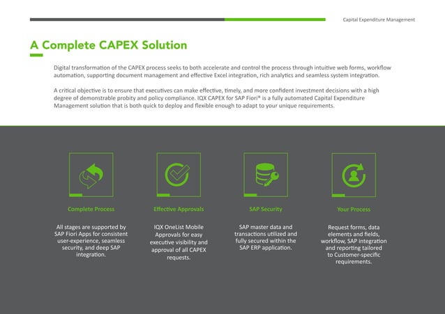SAP CAPEX Solution: IQX E-Book | PDF | Business Accounting & Finance ...