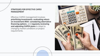 Capital Expenditures (CAPEX) in Project Cost Management | PDF