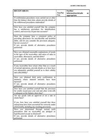 Capex audit checklist | DOC