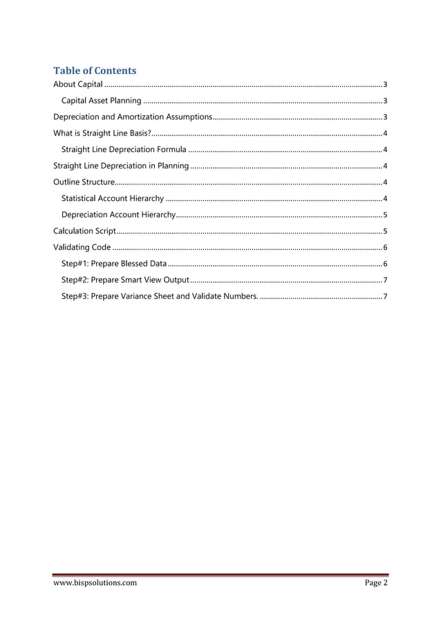 Oracle PBCS Calculating Depreciation | PDF