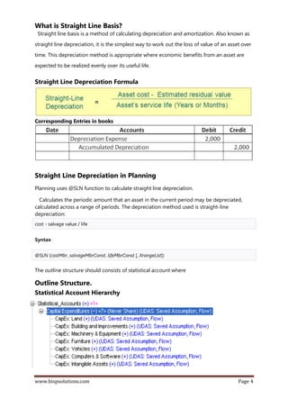 Oracle PBCS Calculating Depreciation | PDF