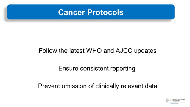 CAP_Foundation_Cancer_Protocols_June2023.pdf | Cancer | Diseases and ...