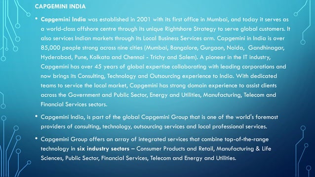 Capgemini - Case Study | PDF | Management Consulting Industry | Industries