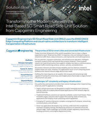 Transforming the Modern City with the Intel-based 5G Smart City Road ...