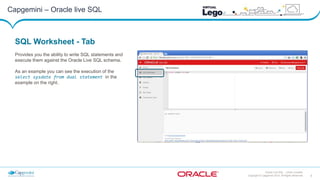 Capgemini oracle live-sql | PPTX