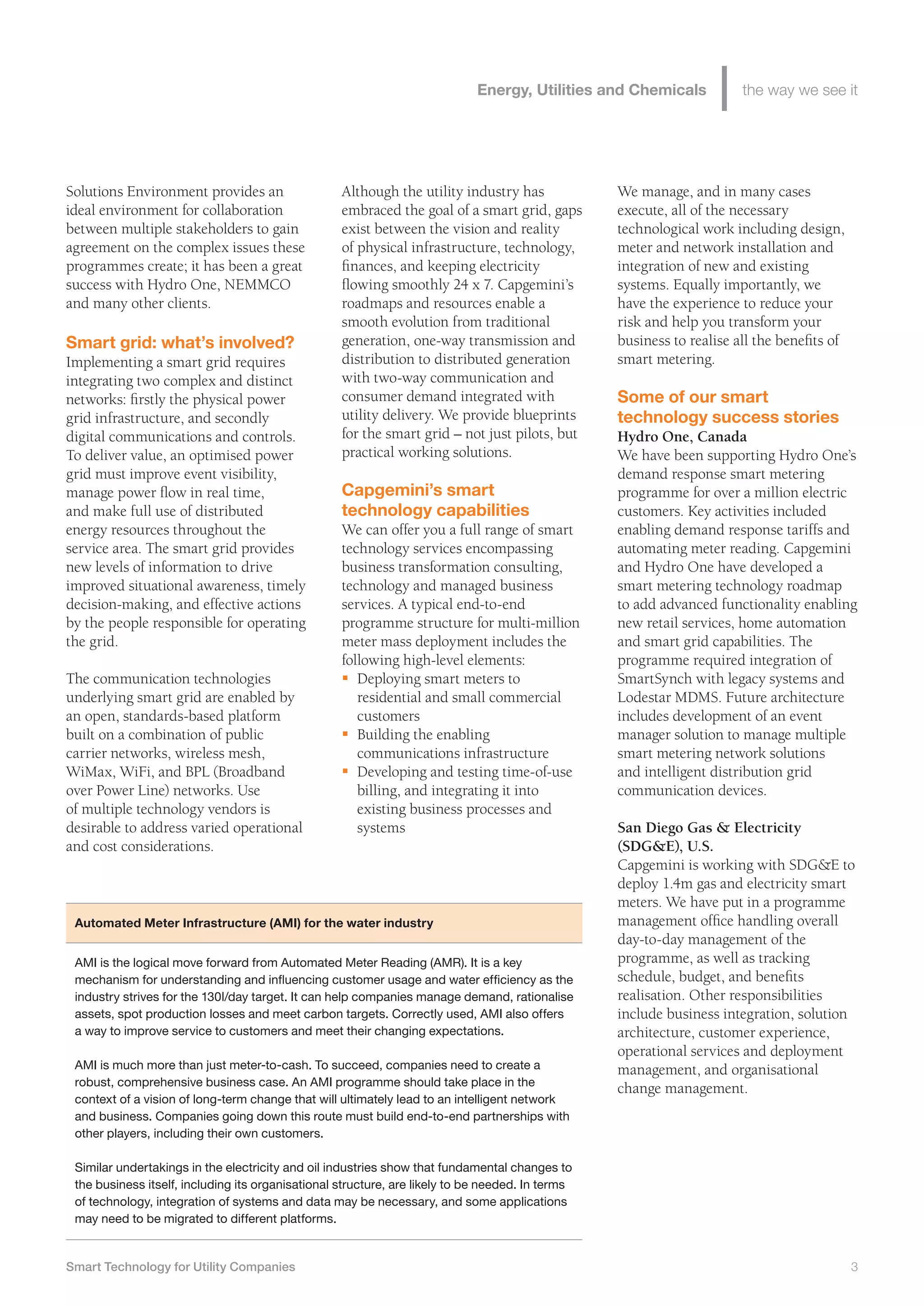 Capgemini ses - smart grid operational services - smart technology for ...