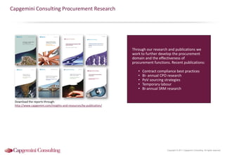 Capgemini Consulting Procurement Transformation | PDF