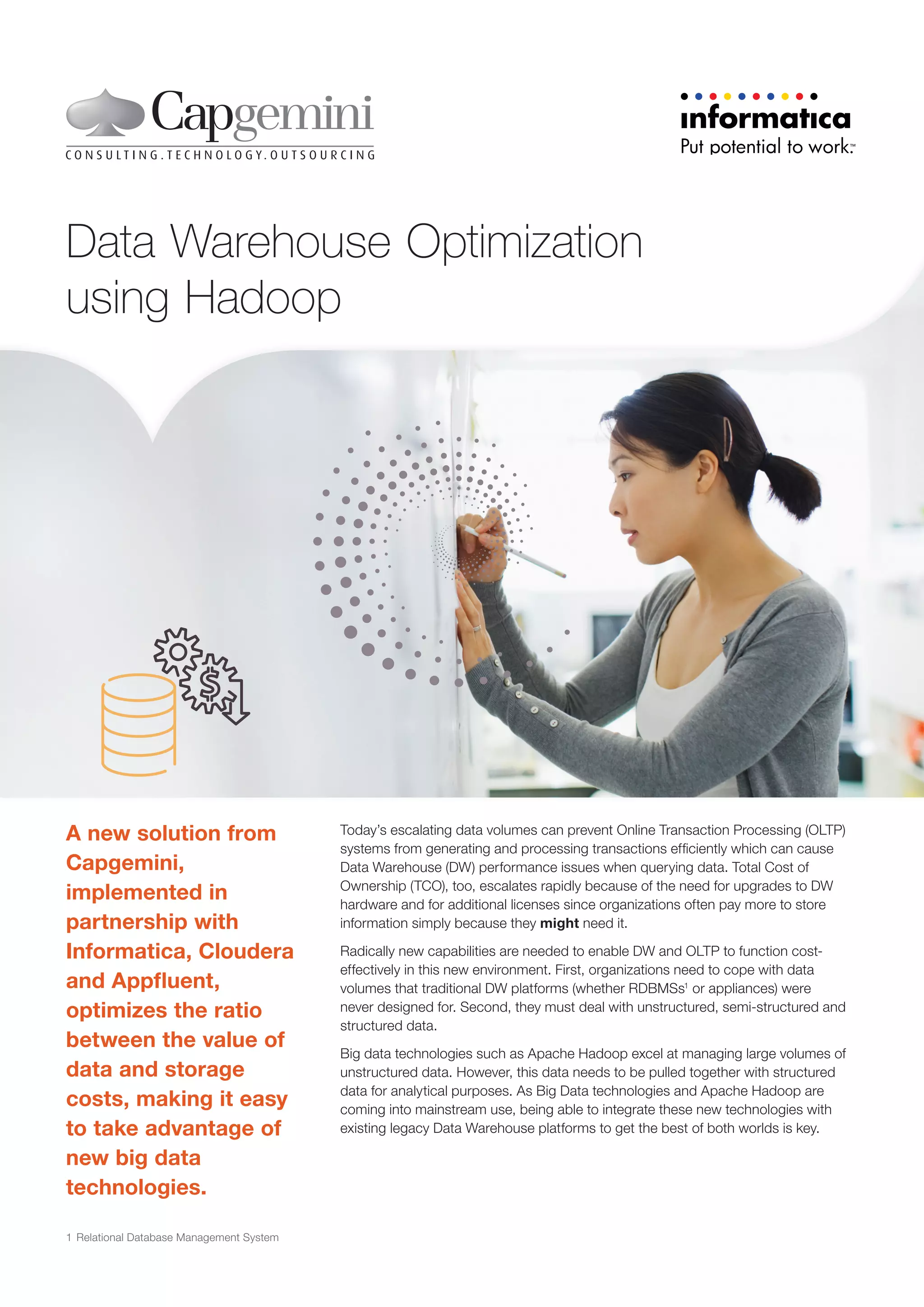 Capgemini Data Warehouse Optimization Using Hadoop | PDF
