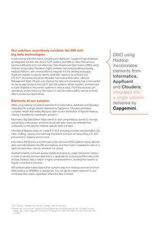 Capgemini Data Warehouse Optimization Using Hadoop | PDF