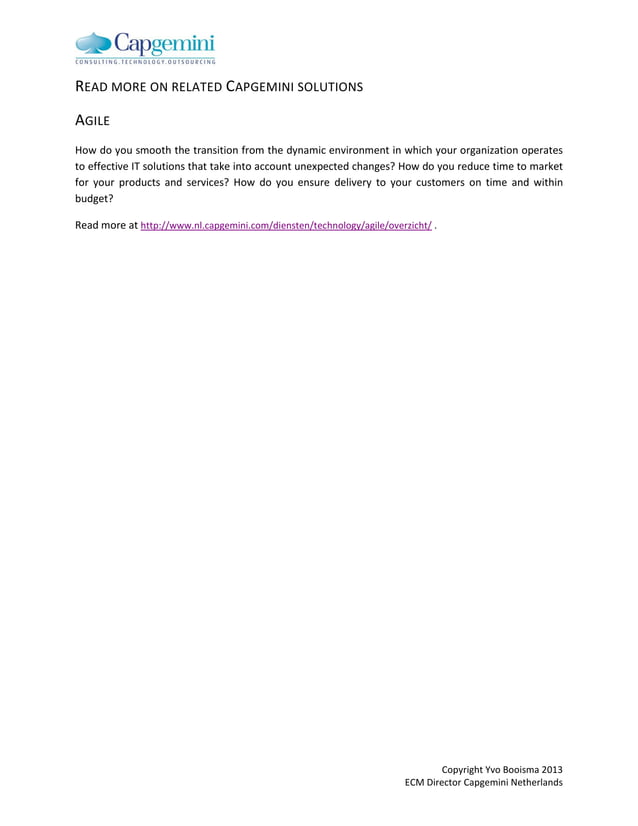 Paper Dynamic Case Management by Capgemini ECM, Yvo Booisma | PDF ...