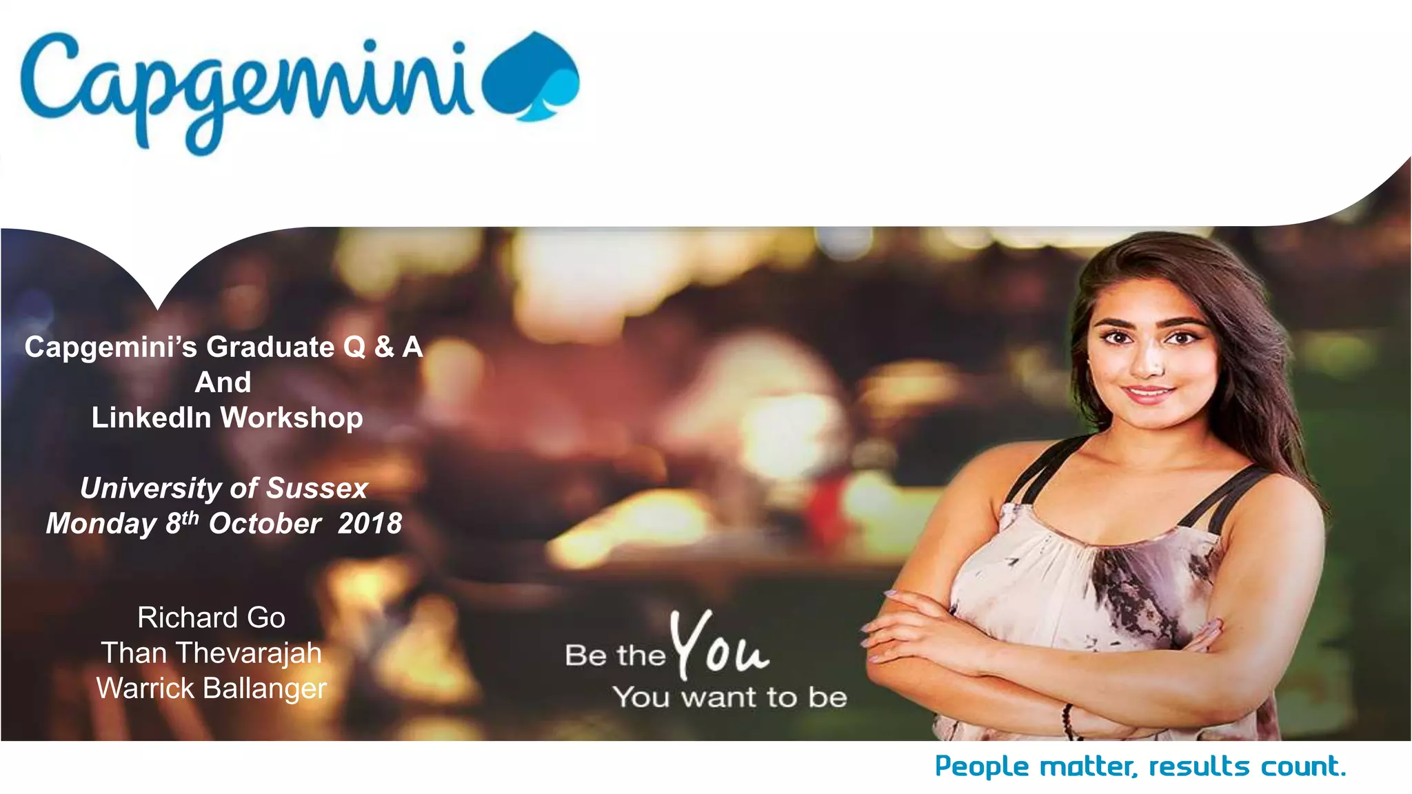 Capgemini Graduate Workshop and Linkedin session | PPTX