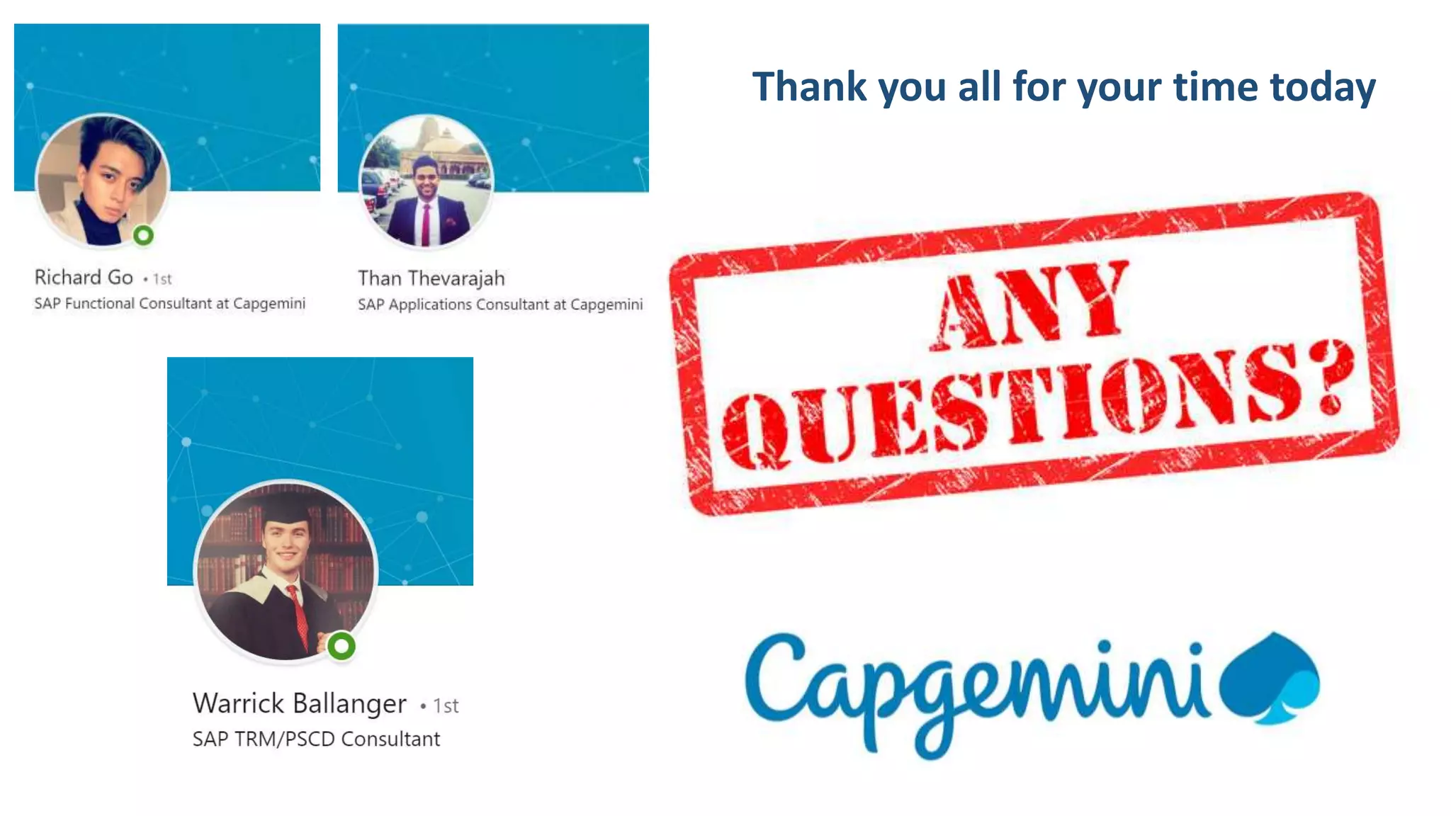 Capgemini Graduate Workshop and Linkedin session | PPTX
