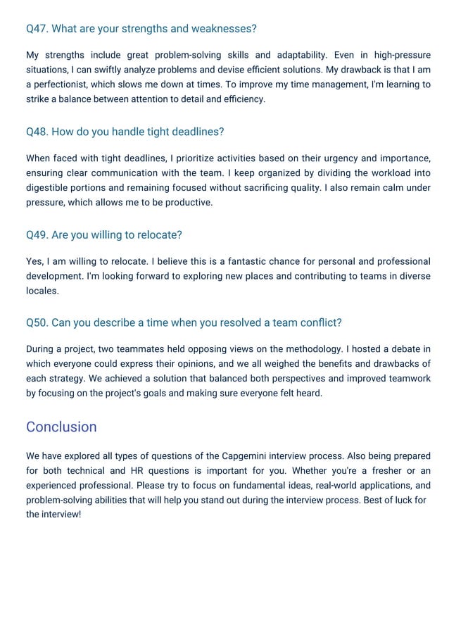 Capgemini Interview Questions By ScholarHat | PDF