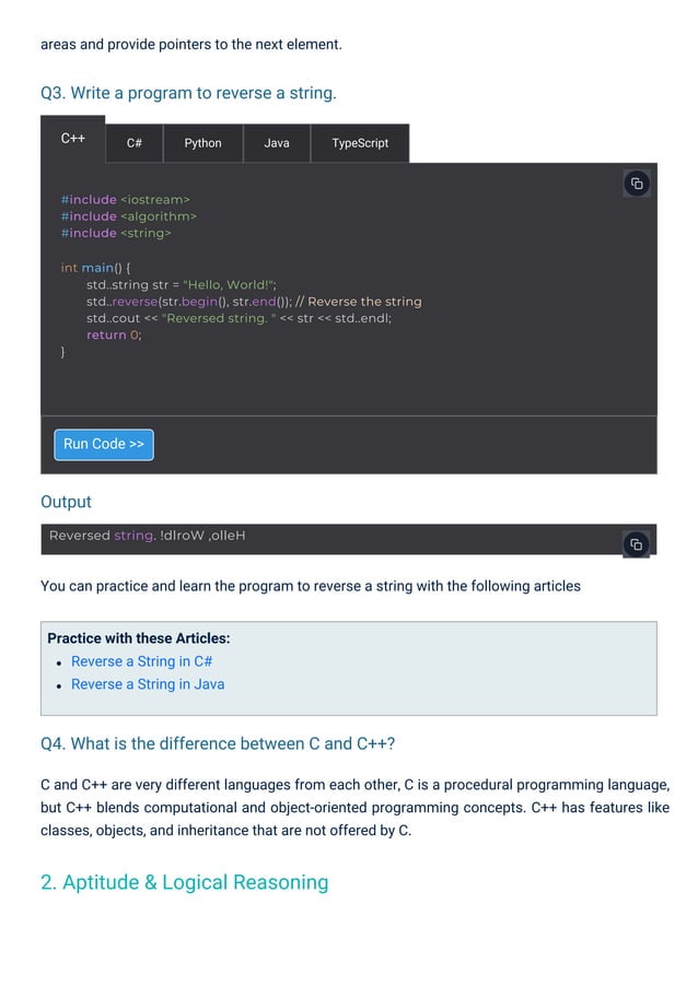 Capgemini Interview Questions By ScholarHat | PDF