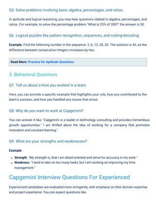 Capgemini Interview Questions By ScholarHat | PDF