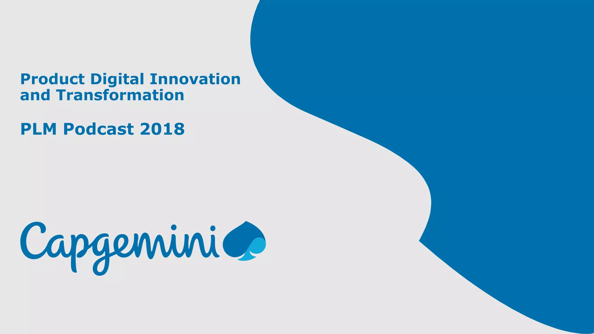 Capgemini PLM podcast - 2018 Digital Innovation Series | PDF