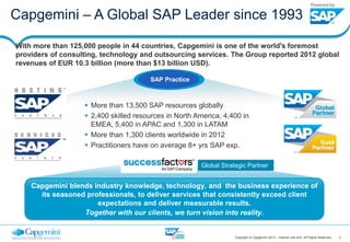 Capgemini SAP Cloud People - Global capabilities and offerings | PPT