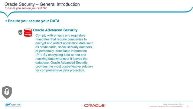 Capgemini technology vision for Oracle Database Security | PPT