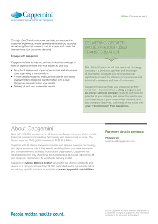 Capgemini Report - Energy Transformations | PDF