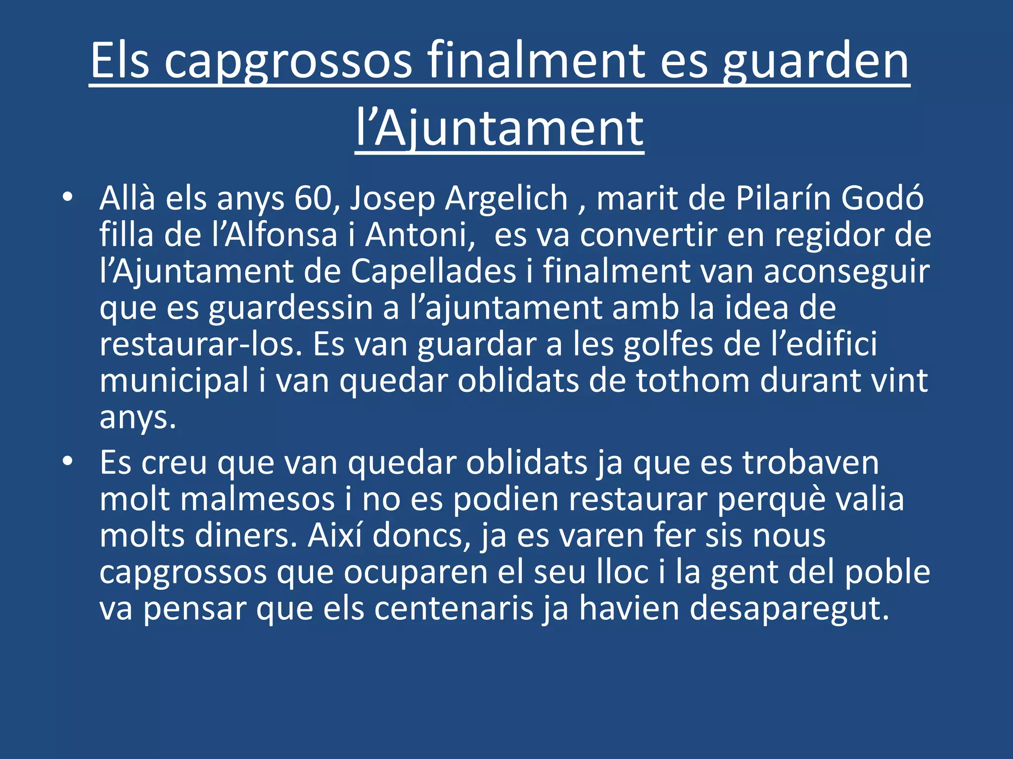 Capgrossos centenaris 1 | PPTX