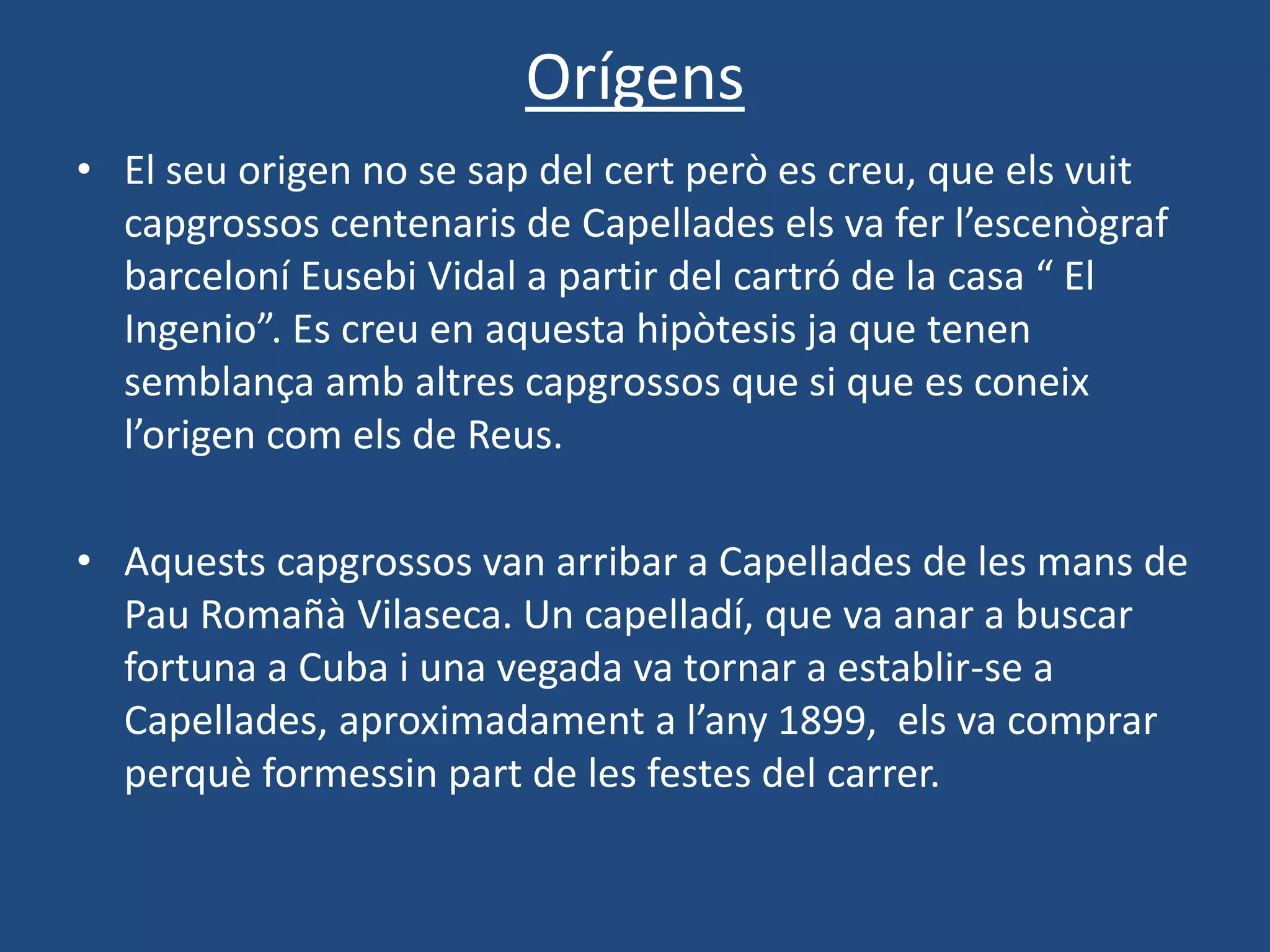 Capgrossos centenaris 1 | PPTX