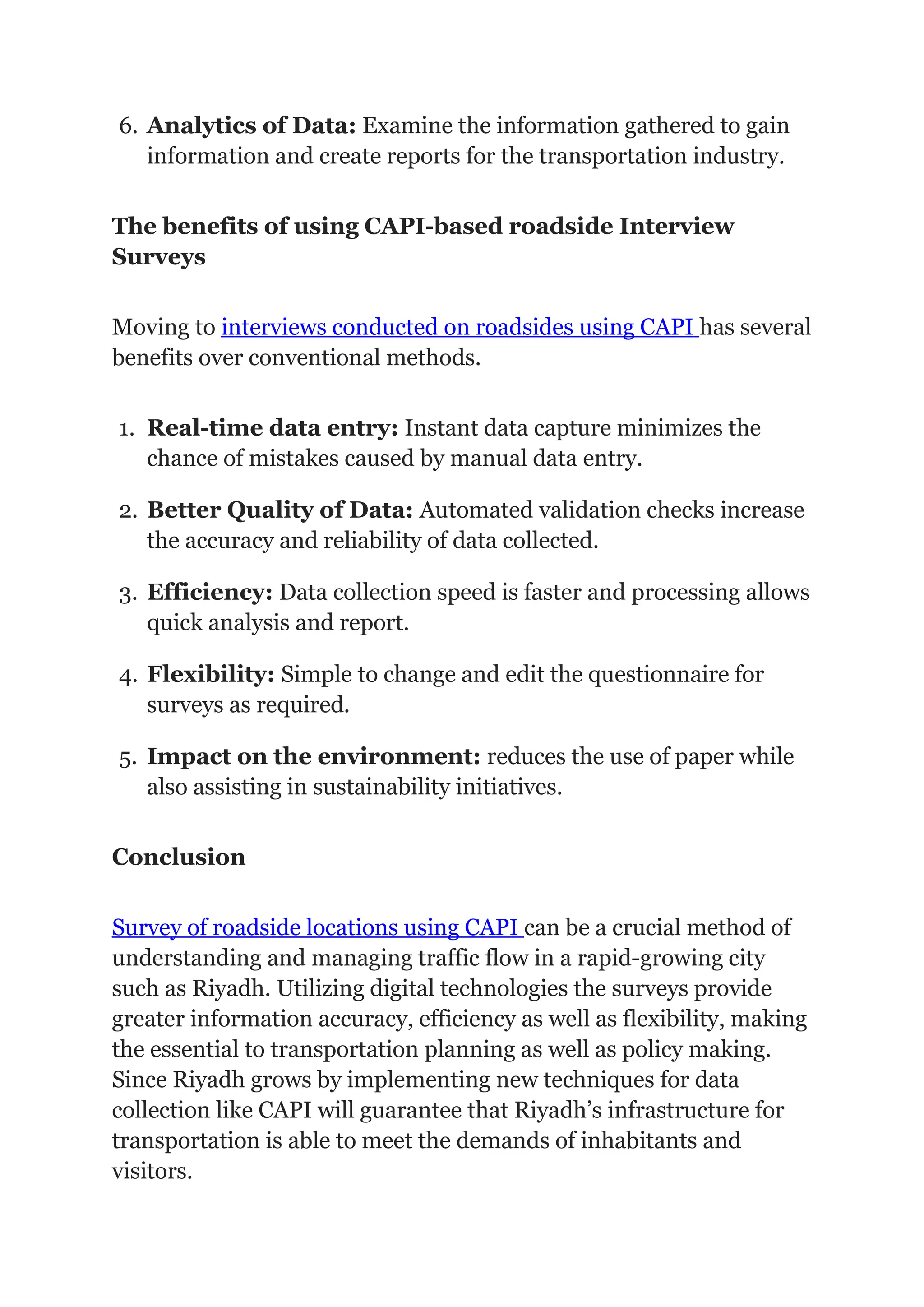 CAPI Based Roadside Interview Studies in KSA | PDF | Free Download