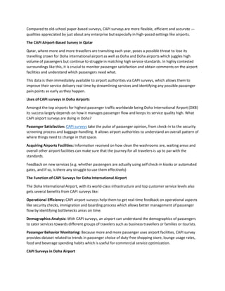 CAPI surveys at airports in Qatar ----PDF | PDF