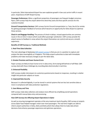 CAPI surveys at airports in Qatar ----PDF | PDF