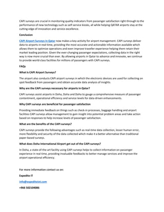 CAPI surveys at airports in Qatar ----PDF | PDF