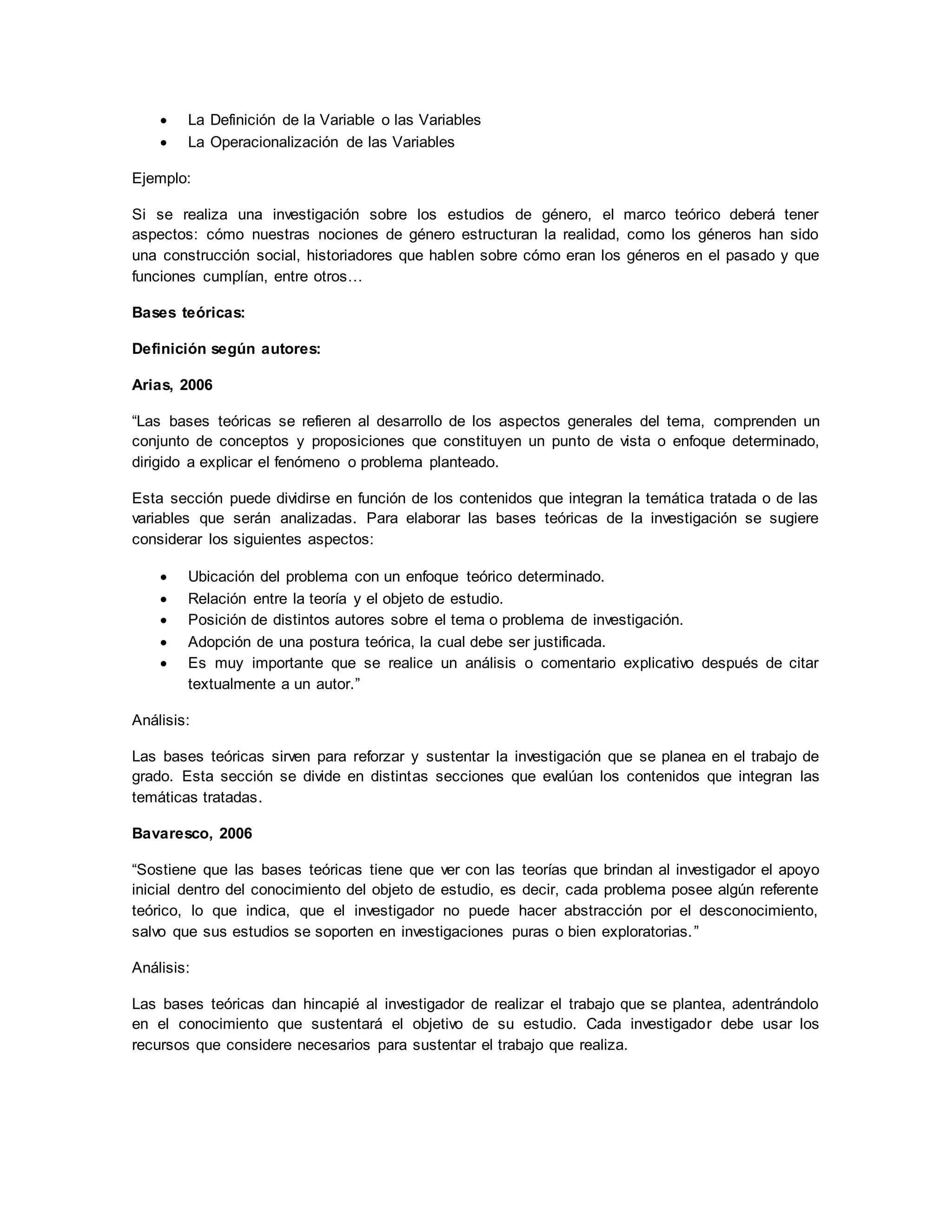 Antecedentes de la Investigación, Marco Teórico, Bases Teóricas y Bases ...