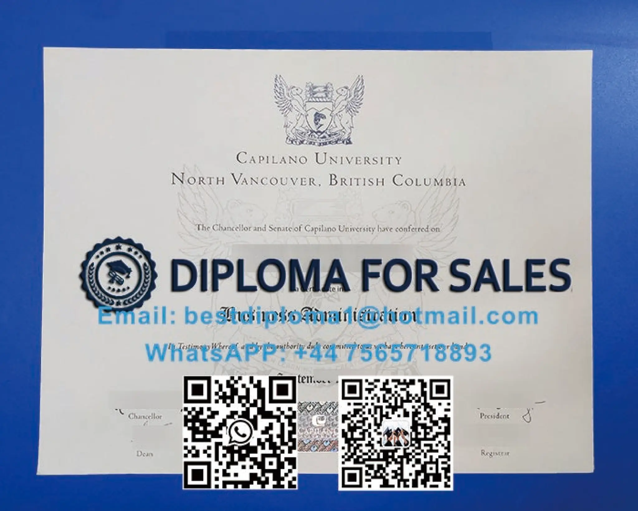 How to Buy a CapU Diploma Quick and Easy, Order Capilano University ...