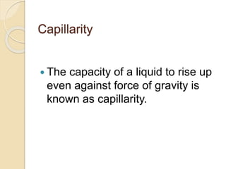 Capillarity | PPTX