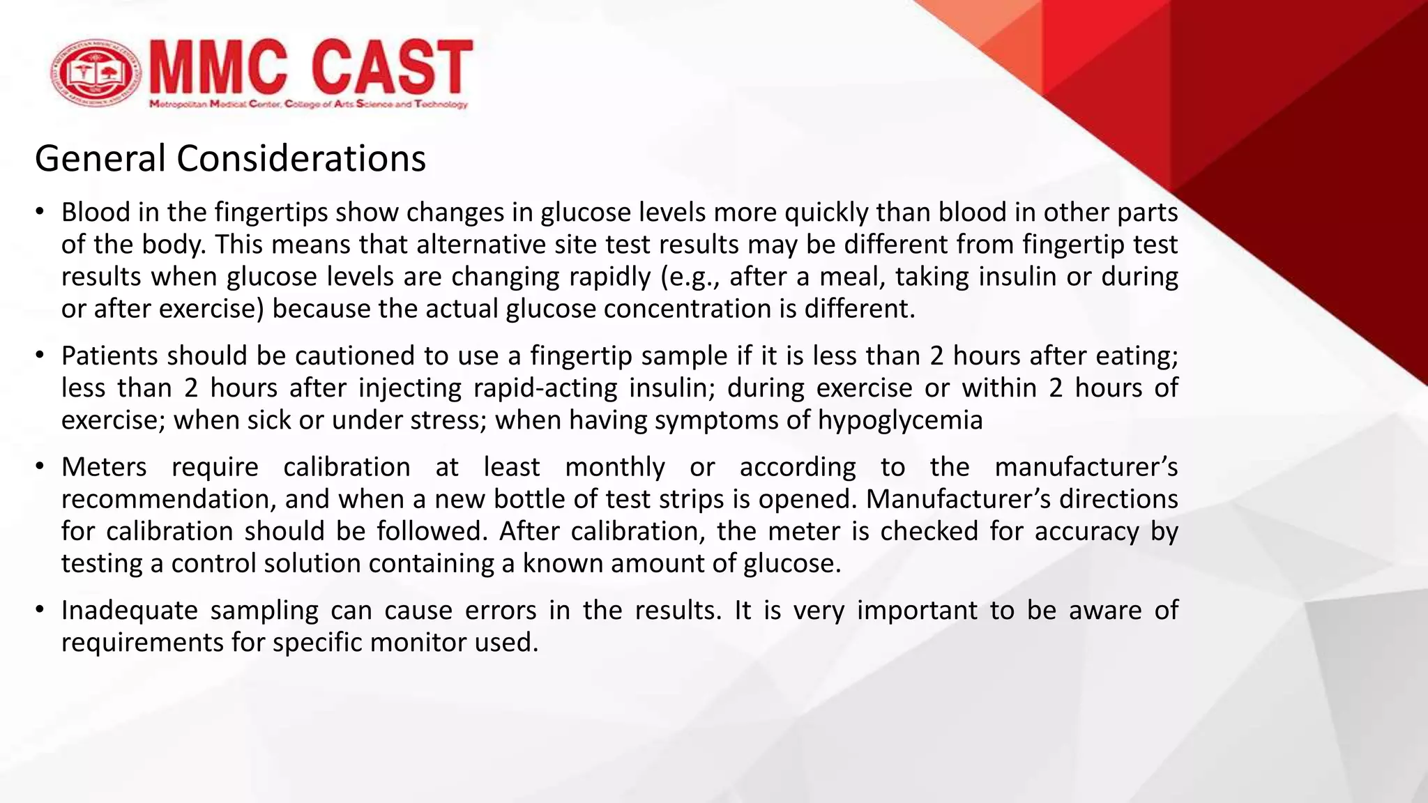 Capillary blood glucose monitoring | PPTX