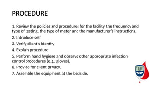 CAPILLARY BLOOD GLUCOSE MONITORING POWERPOINT | PPTX
