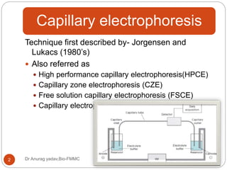 Capillary electrophoresis and application by Dr. Anurag Yadav | PPTX ...